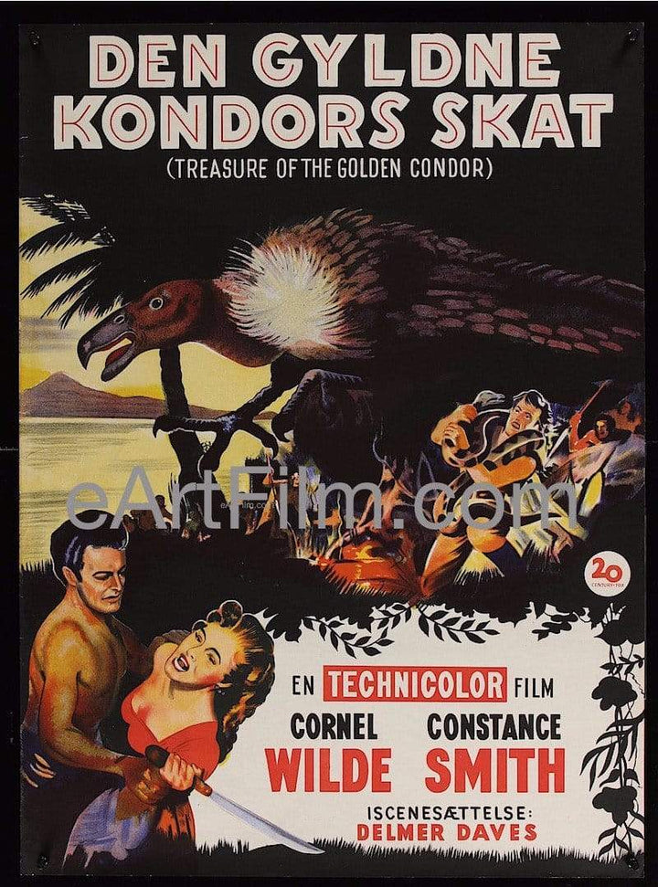 Treasure Of The Golden Condor 1953 24.5x33.5 Movie Poster Denmark ...
