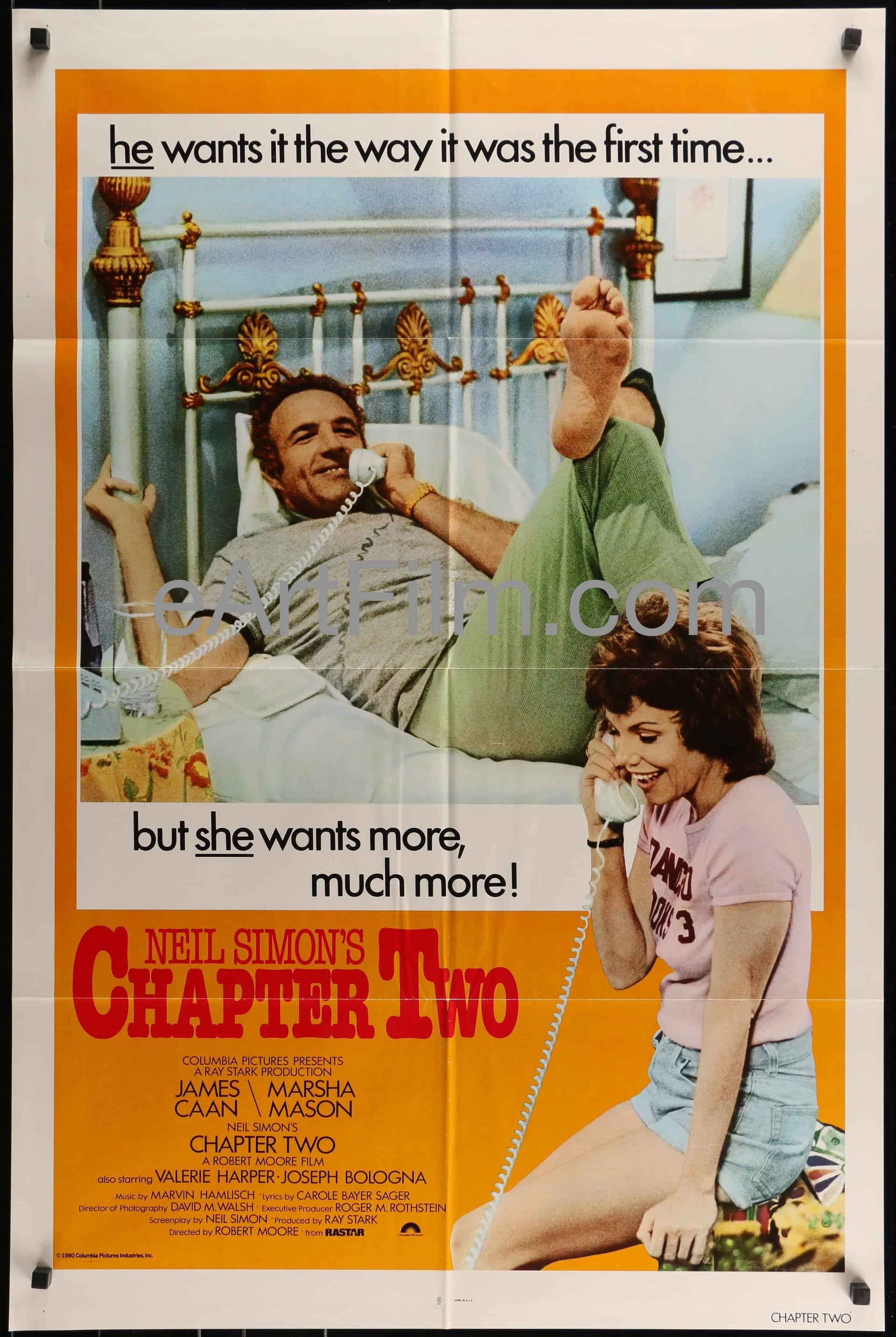 Chapter Two-James Caan-Marsha Mason-Neil Simon-27x41-1980-Internationa ...