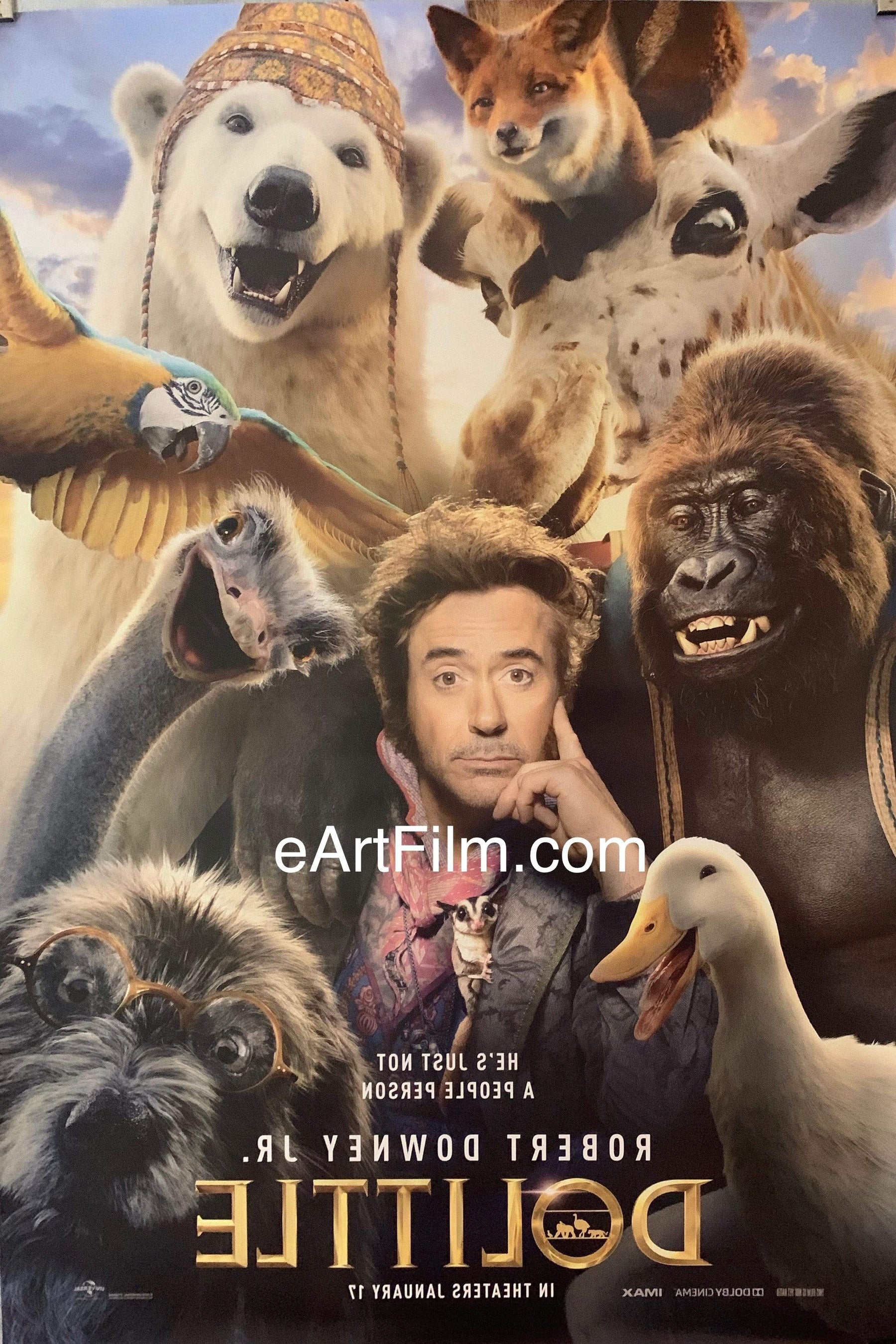 Dolittle original movie poster 2020 27x40 Robert Downey Jr. animal adv ...