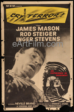 Cry Terror-James Mason-Rod Steiger-suspenseful film noir-1958-27x41 ...