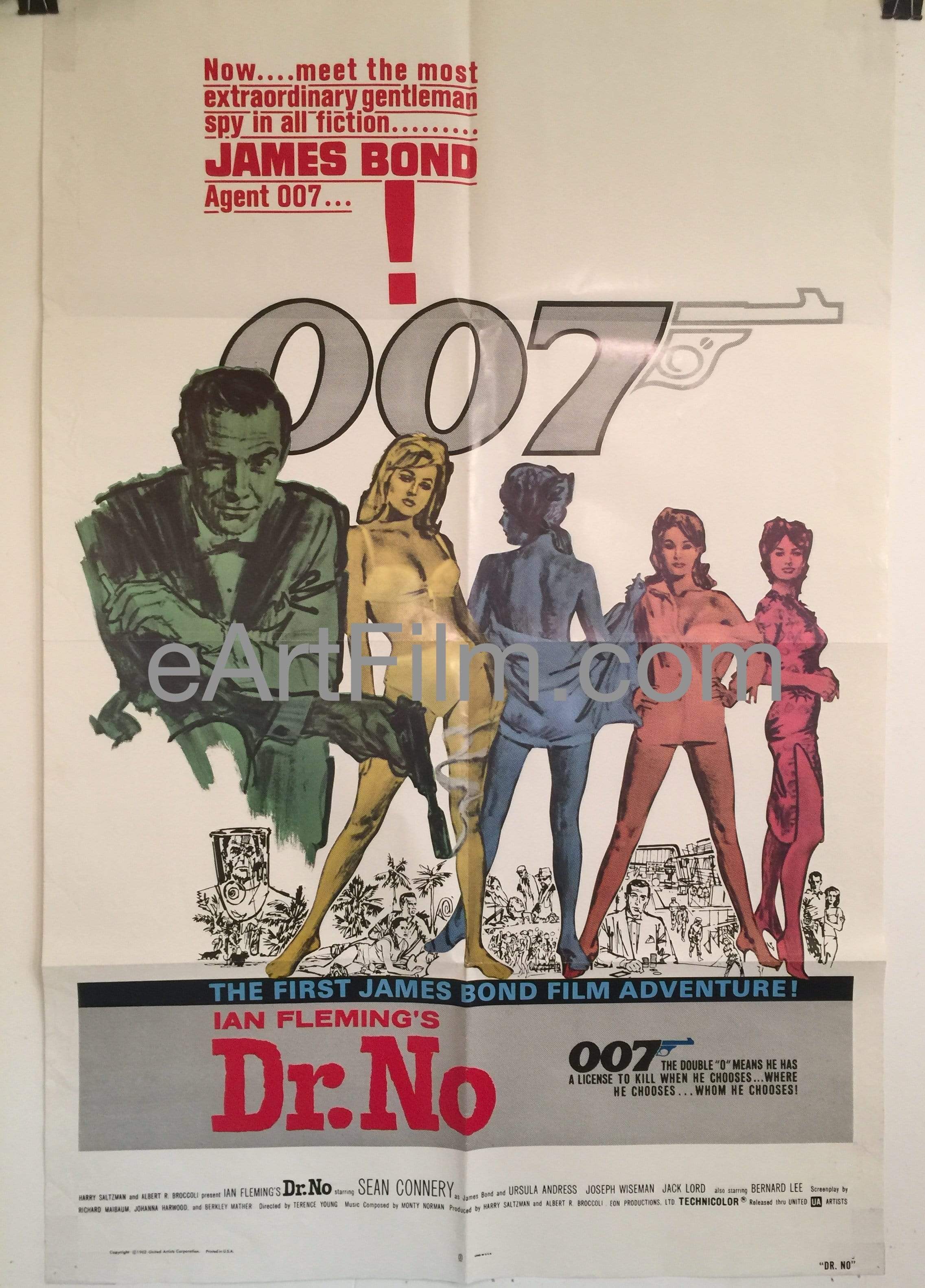 Dr No affiche originale du film R80 James Bond 007 Sean Connery 27x41 ...