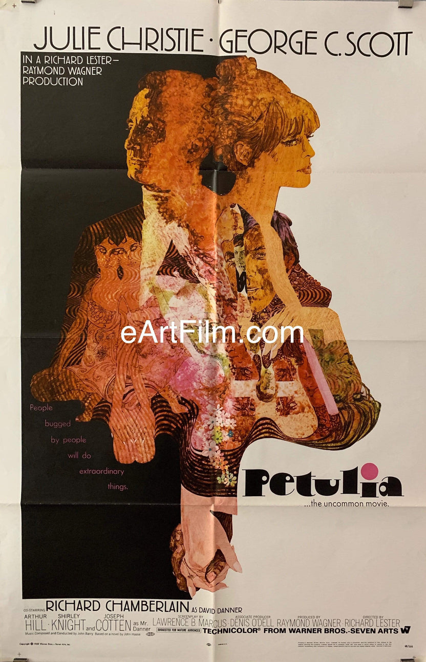 Petulia 1968 27x41 Original Movie Poster Julie Christie-George C Scott ...
