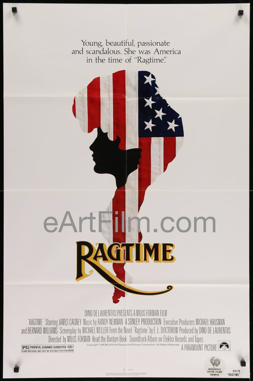 Ragtime 1981 27x41 Vintage Movie Poster James Cagney-Milos Forman ...